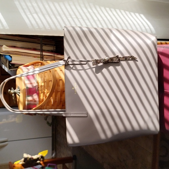 kate spade | Bags | Kate Spade Nwot Glitter N Bow Tote | Poshmark